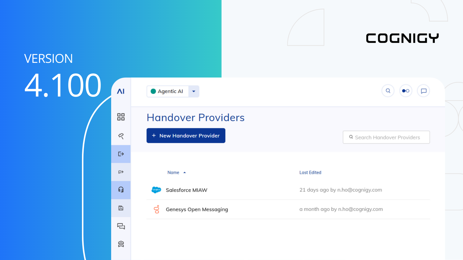 Enhanced Contact Center Integrations and More with Cognigy.AI v4.100